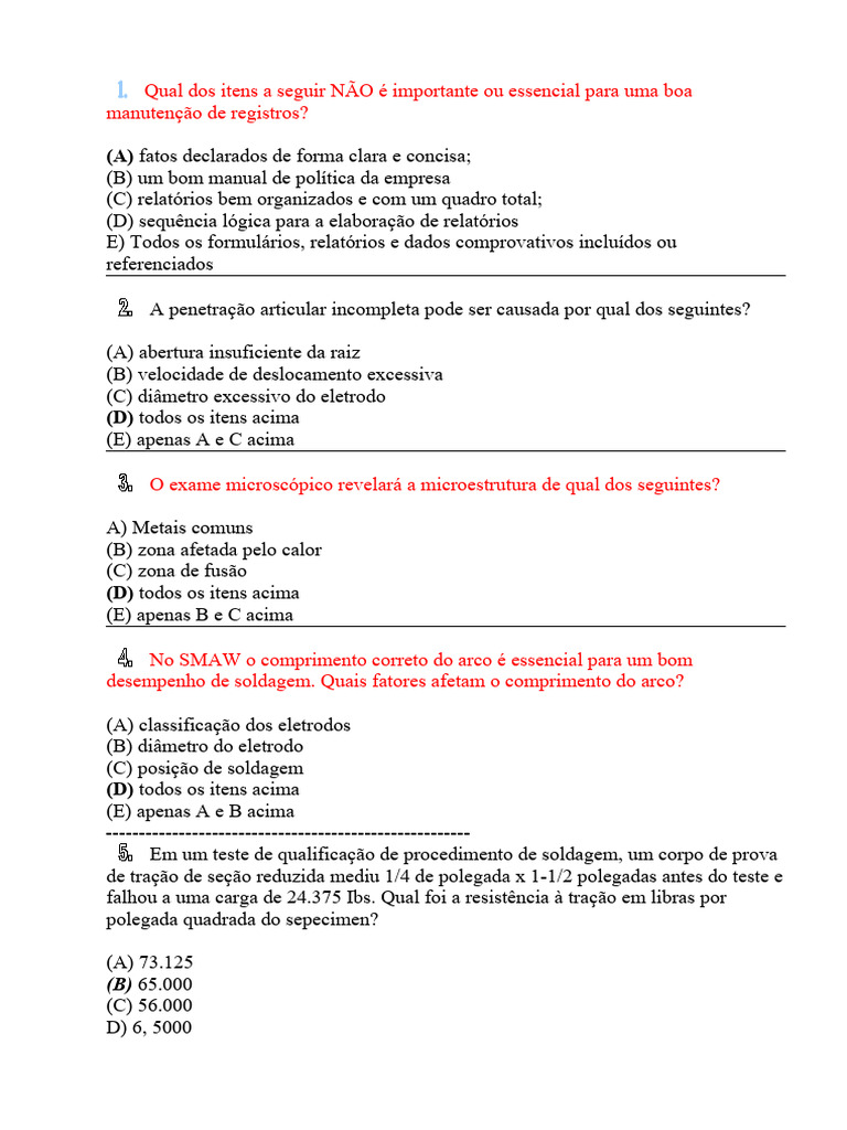 Exame Cwi Com Resposta (103 Perguntas) | PDF | Engenharia Mecânica | Engenharia Civil