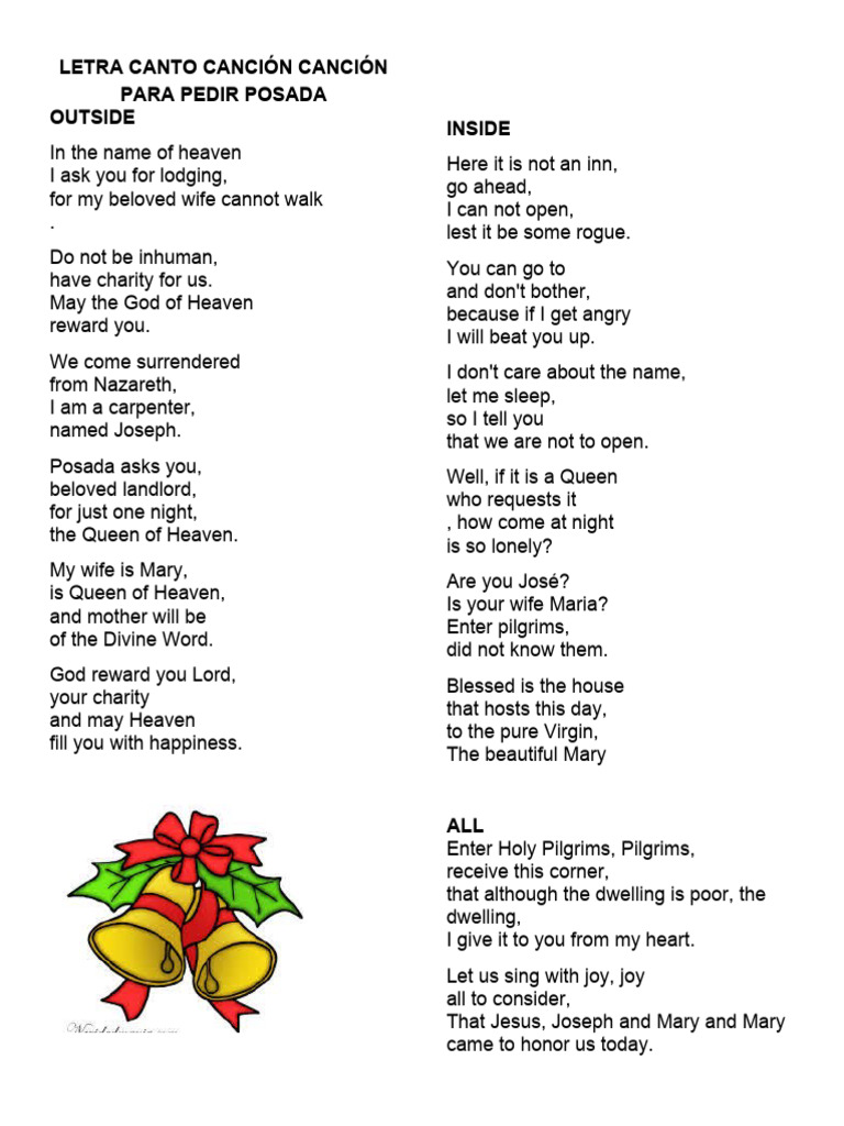 Posada Song Lyrics in English | PDF | Mary, Mother Of Jesus | Saint Joseph
