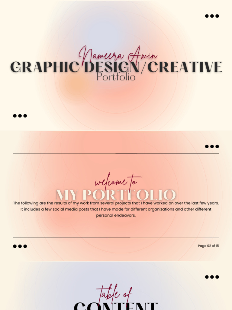 Nameera Amin: Creative Portfolio | PDF | Graphic Design