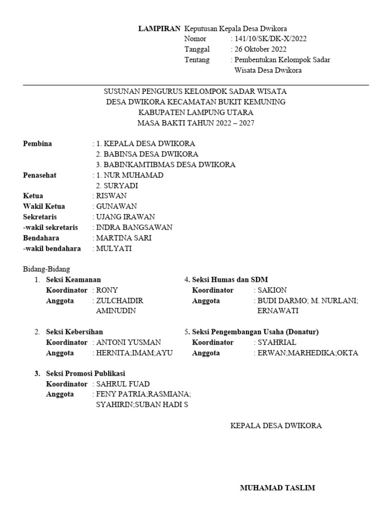 SK Pokdarwis Iii | PDF