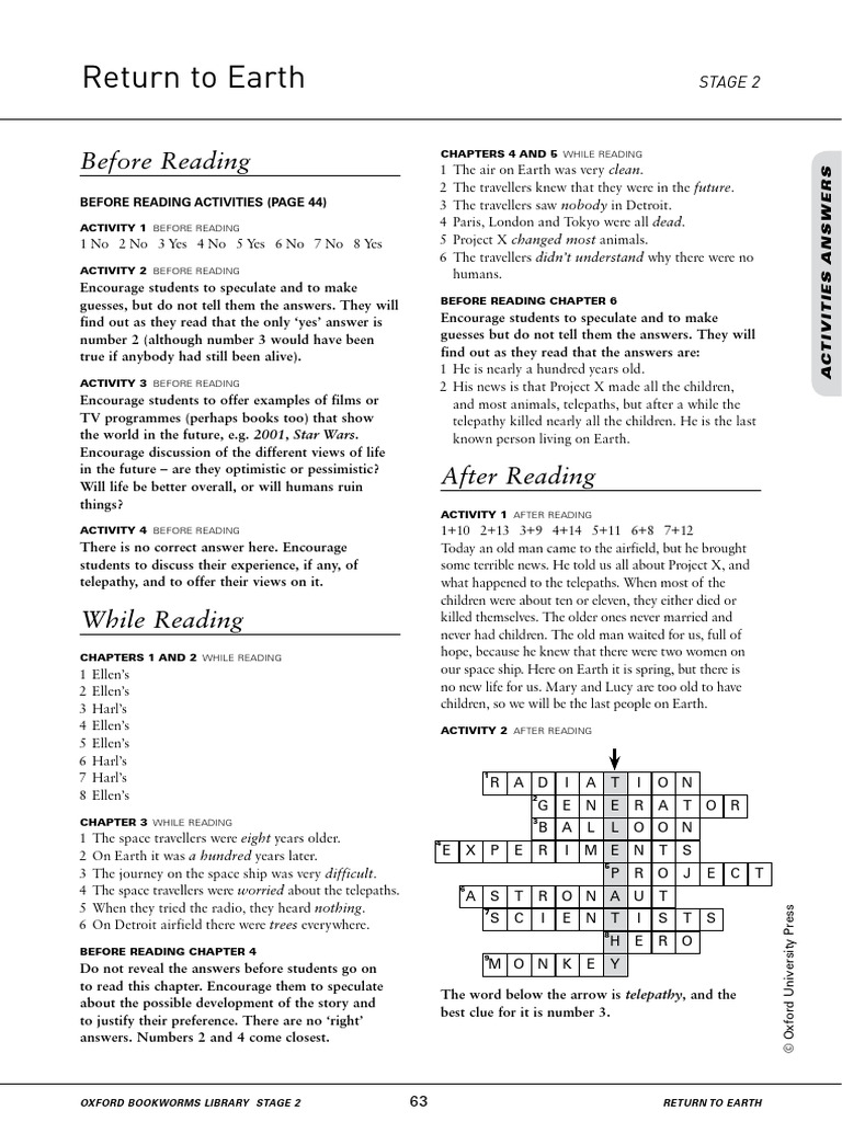 New Ob W Return To Earth Ans | PDF | Telepathy