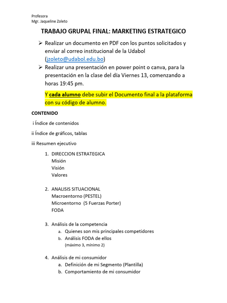 Trabajo Final Modulo Mkt Estrategico Pdf