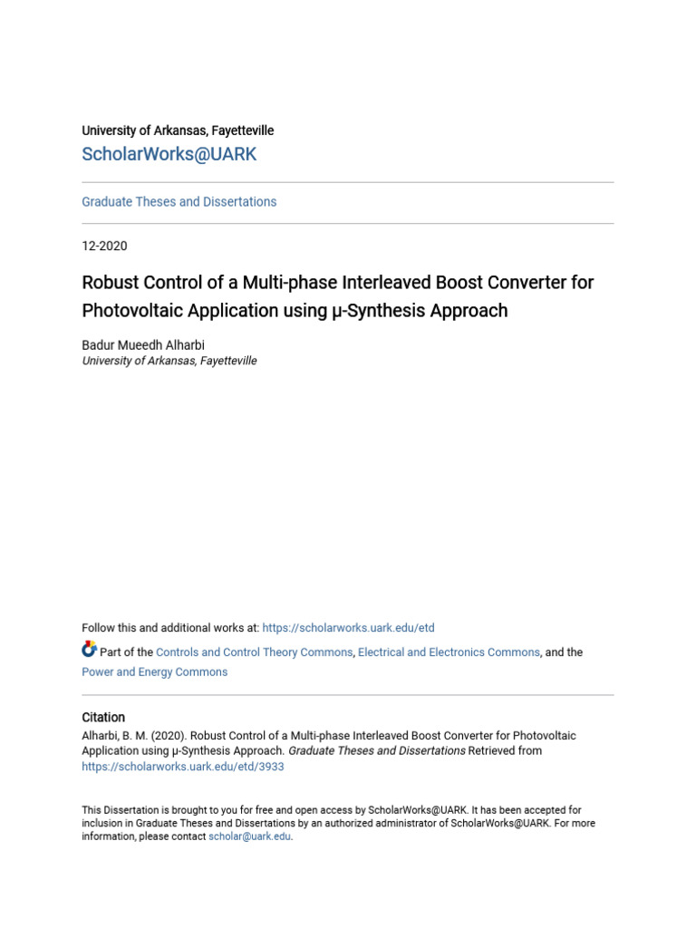 Robust Control of A Multi-Phase Interleaved Boost Converter | PDF ...