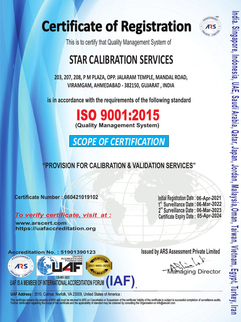 ISO 9000-2015 Certificate | PDF