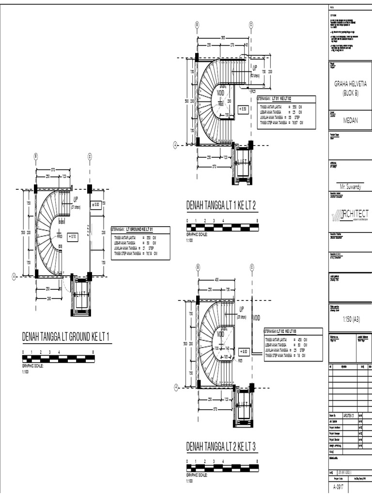 Denah dan Detail Tangga Lantai | PDF