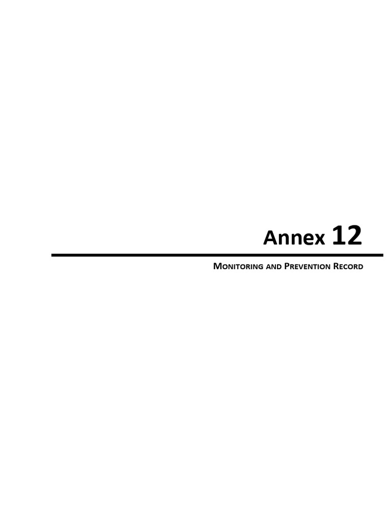 Annex 12. Monitoring and Prevention Record | PDF