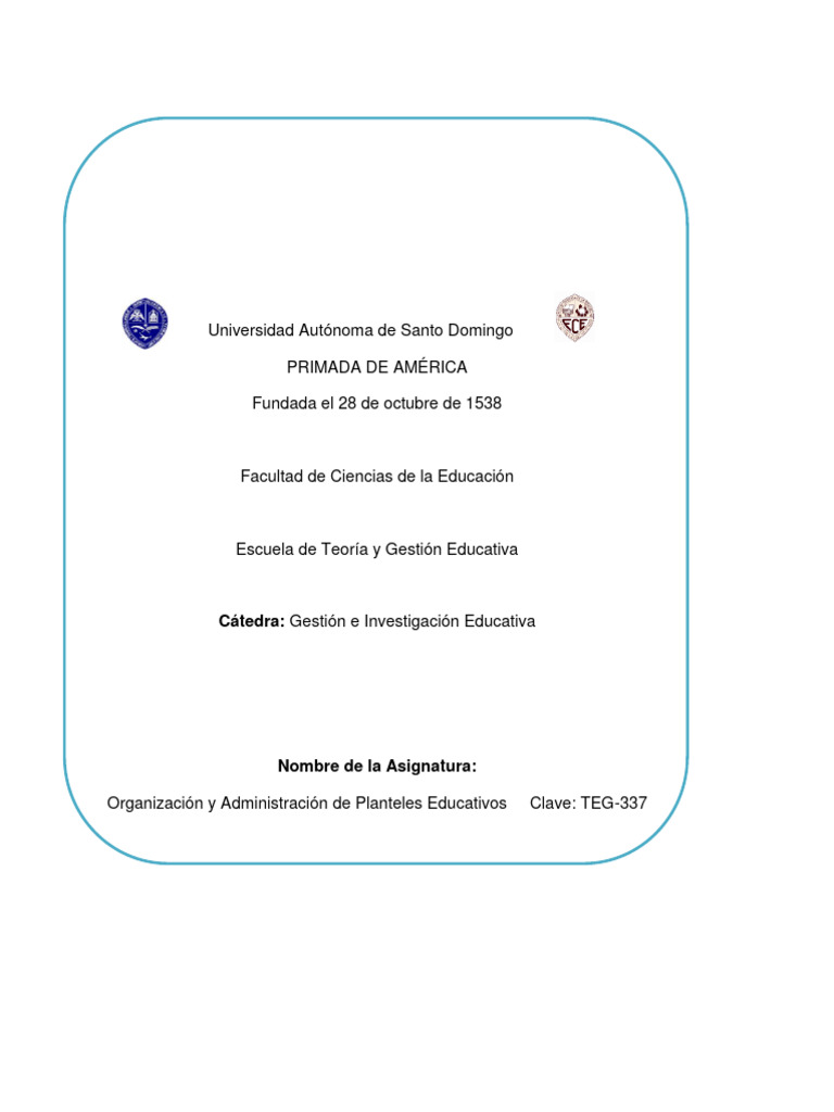 Programa de La Asignatura TEG 337 | PDF