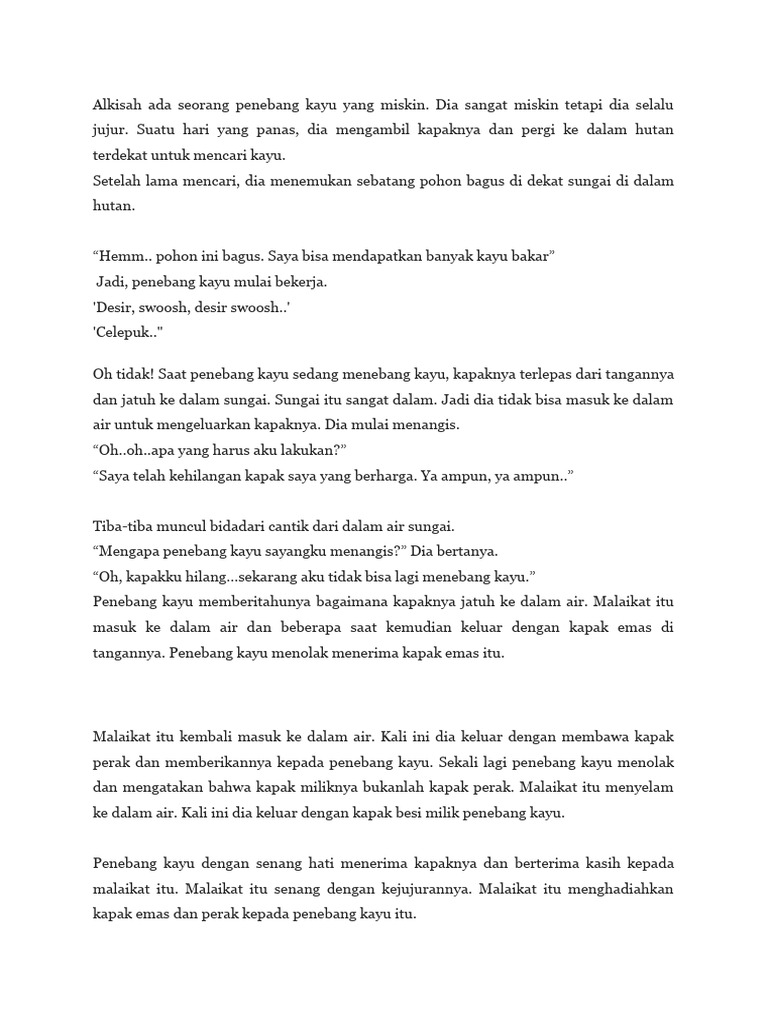 Naskah Mendongeng Untuk Sekolah Dasar | PDF