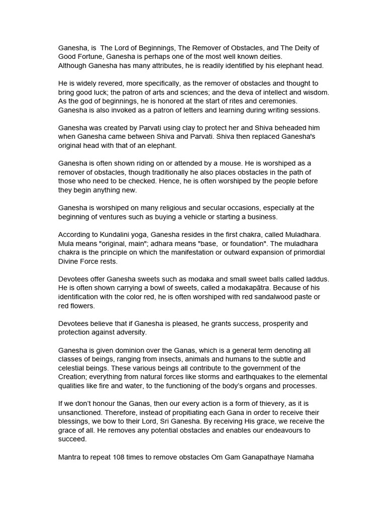 Ganesha Spell | PDF