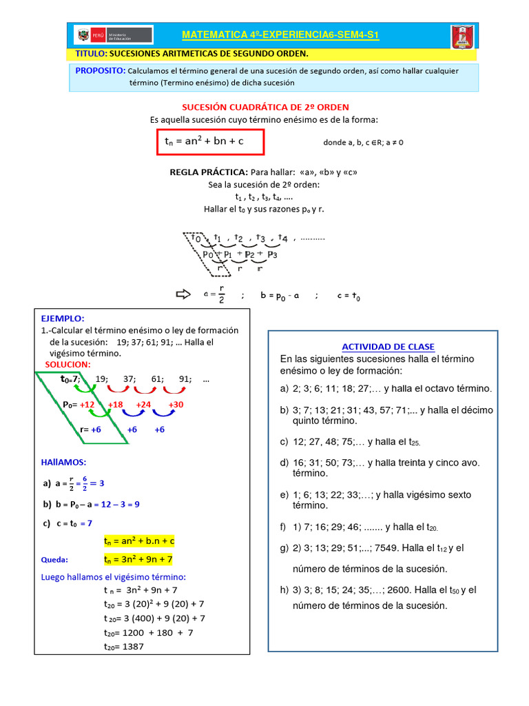Mat4º Exp6 Sem4 S1 | PDF