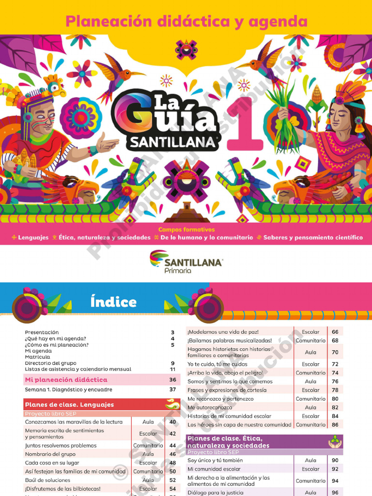 1° Plan Santillana Escenarios | PDF