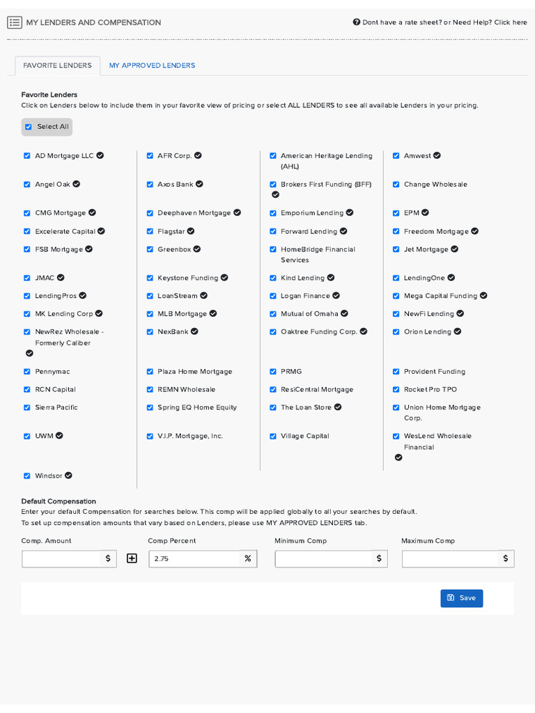 Lender List | PDF | Loans | Mortgage Loan