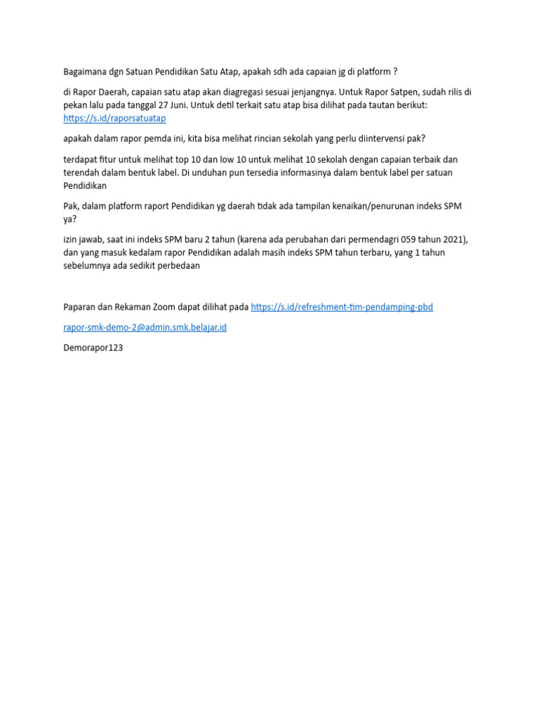 Raport pendidikan | PDF