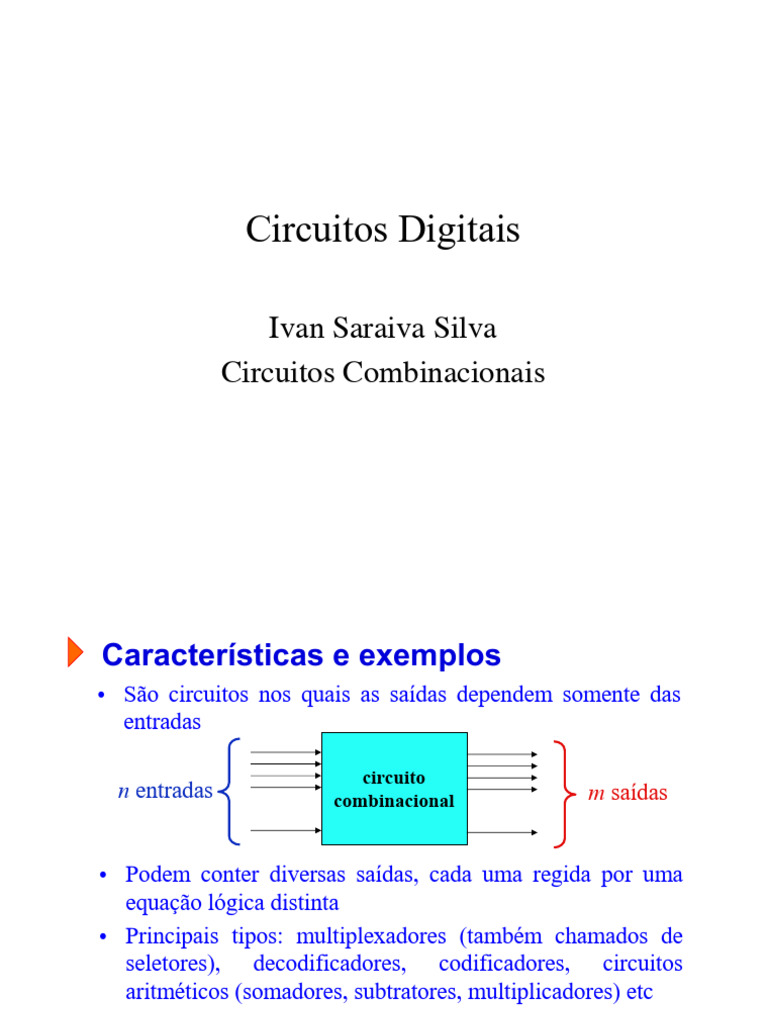 Notas de Aula 3 - Circuitos Combinacionais | PDF | Eletrônicos digitais | Informática