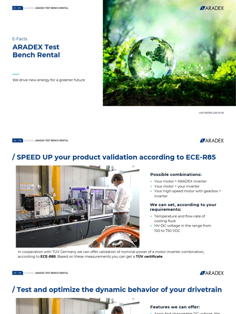 ARADEX Efacts Testbench EN V002 | PDF | Electric Motor | Power Inverter