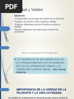 Verdad vs. Validez: Diferencias Clave | PDF | Argumento | Verdad