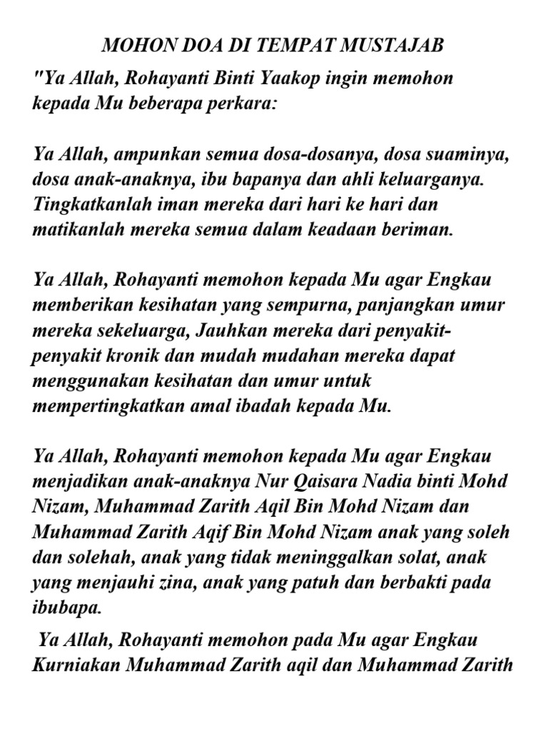 Himpunan Doa Mustajab di Mekah | PDF