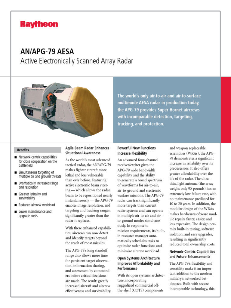 Apg-79 Aesa | PDF | Military Science | Wireless