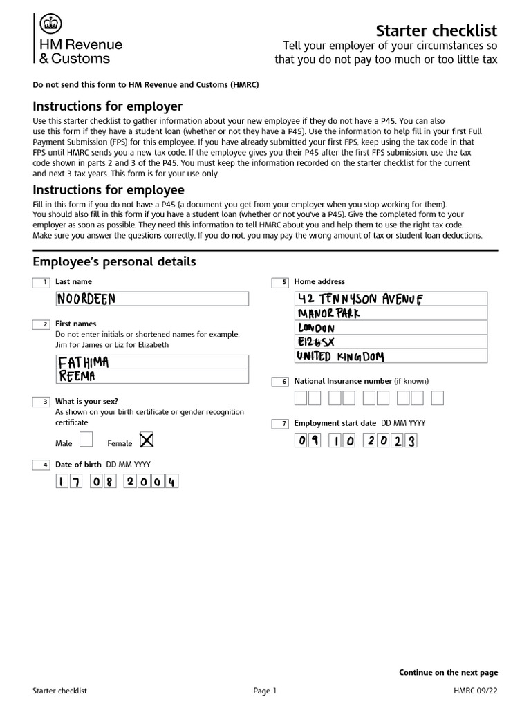 Starter - Checklist | PDF | Business | Personal Finance