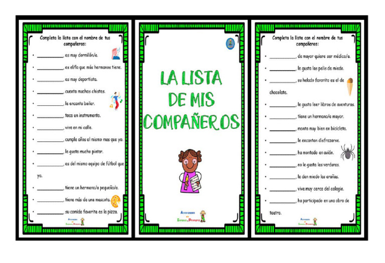 conozco a mis compañeros | PDF