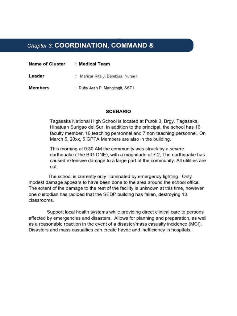 Chapter 3 A.7. Coordination Law and Order Cluster | PDF
