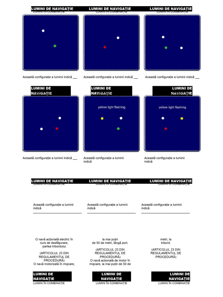 Navigation Lights Flashcards PDF | PDF