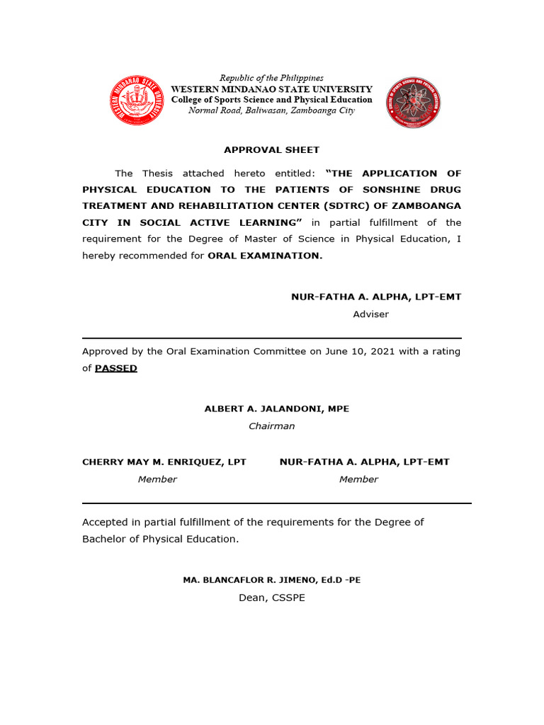 Bpe Approval Sheet | PDF