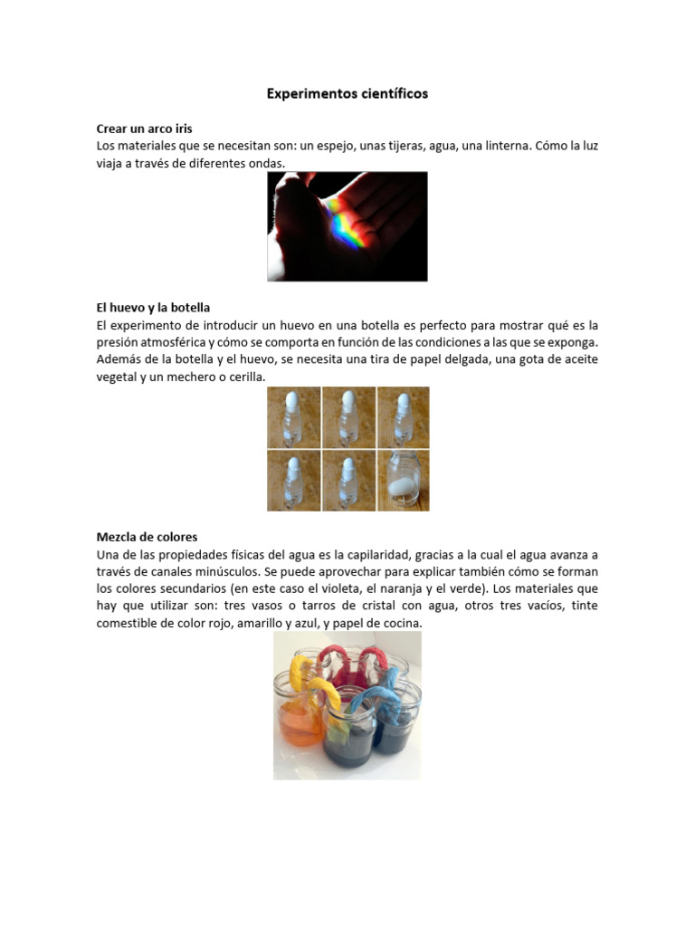 Experimentos científicos | PDF