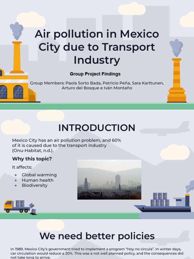 Air Pollution in Mexico City Due To The Transport Industry | PDF | Air ...