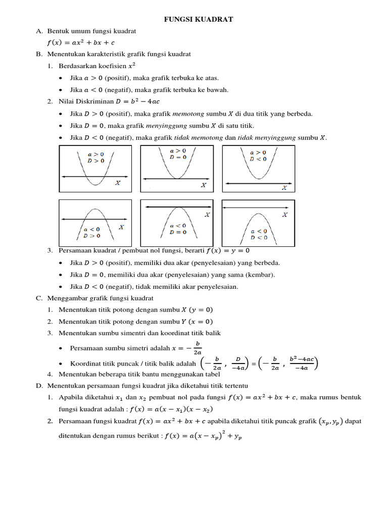 Fungsi Kuadrat | PDF