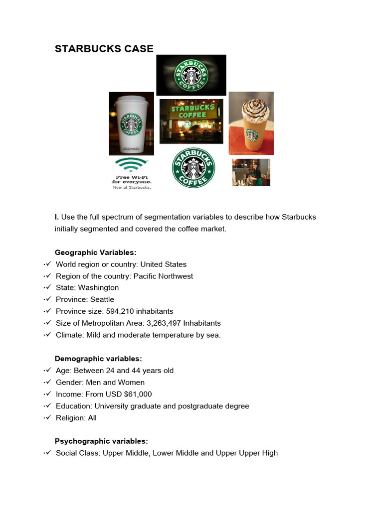 Starbucks Case - Segmentation | PDF | Market Segmentation | Starbucks