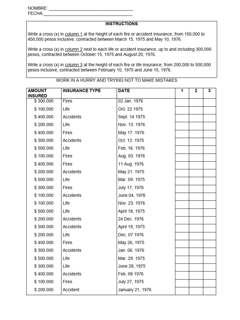 Work Under Pressure Test | PDF