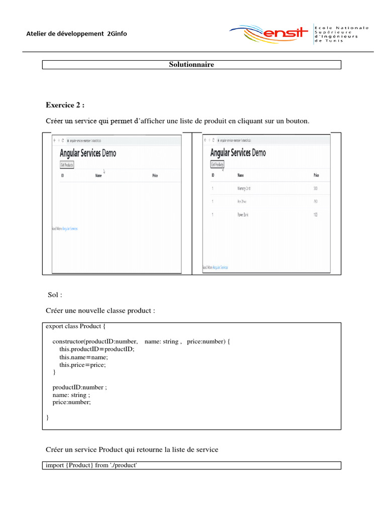 TP Angular 2 Cor | PDF