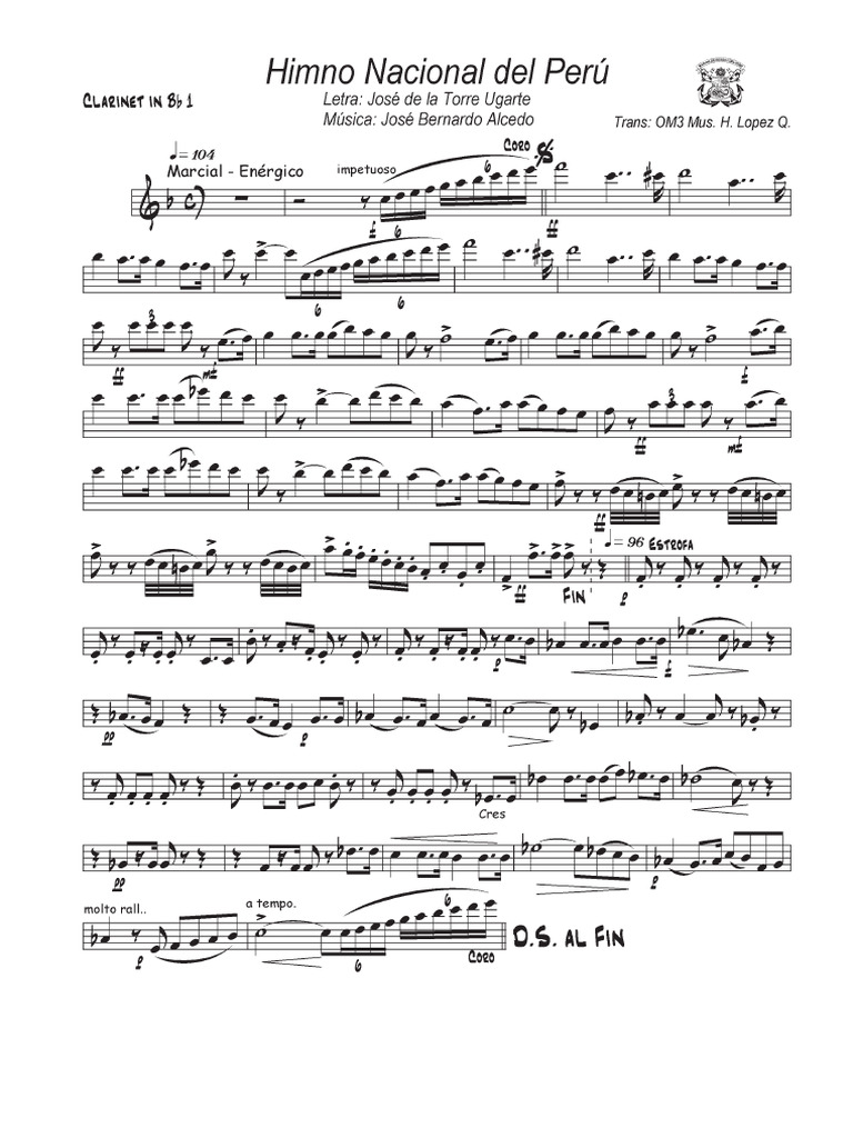 Himno Nacional Del Peru MGP | PDF