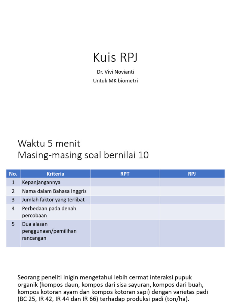 Kuis RPJ | PDF