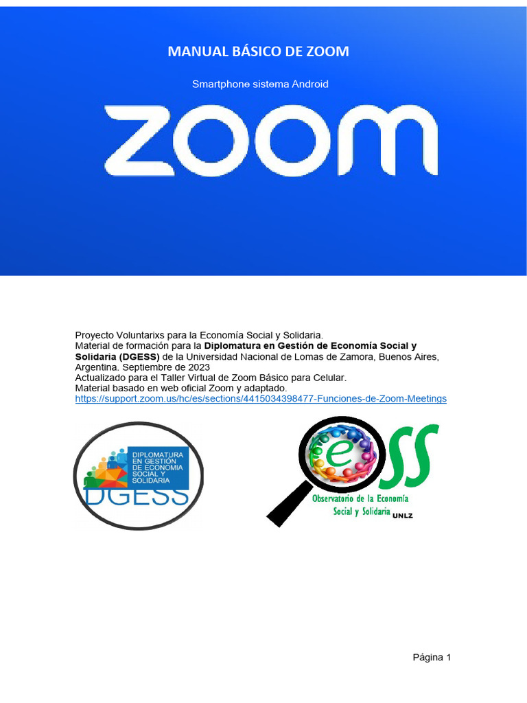 Tutorial Zoom Android v.3pdf | PDF | Chat en linea | Informática