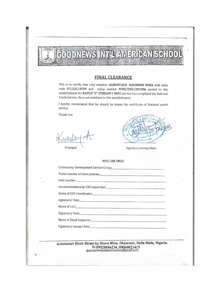 Final Clearance | PDF