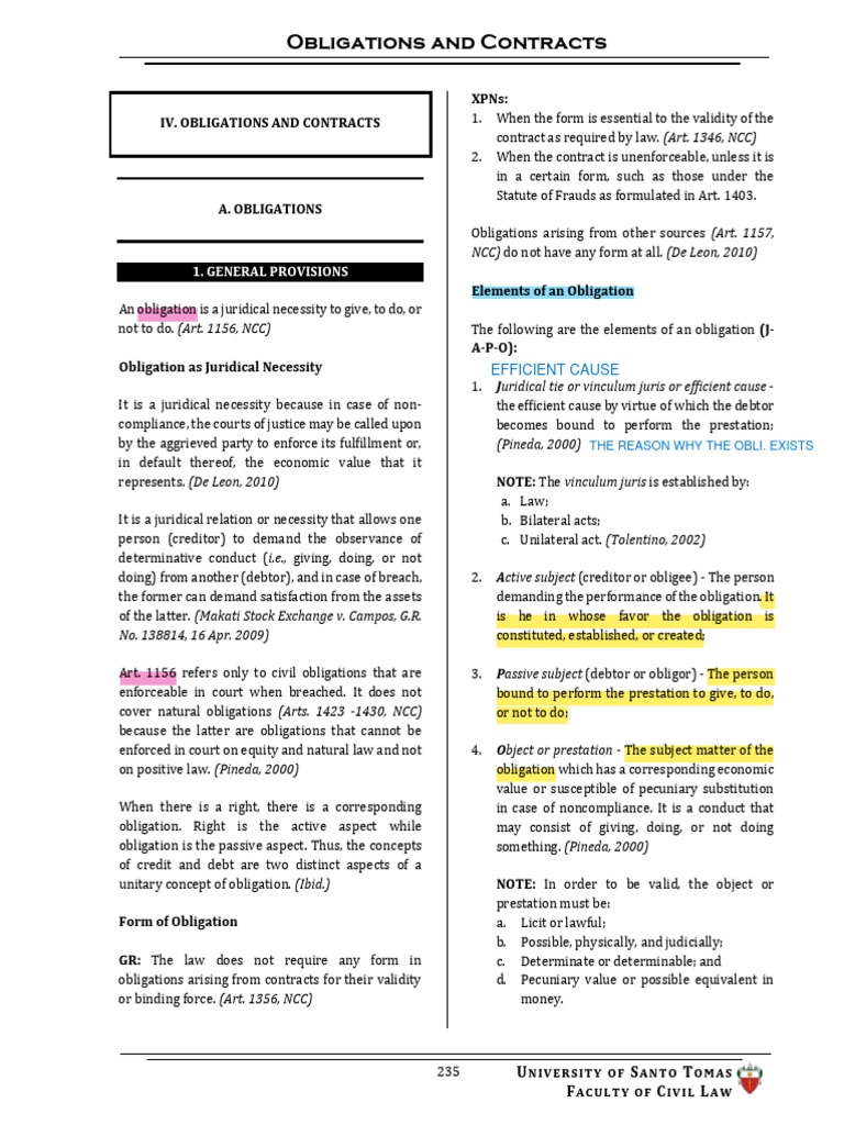 Obligations | PDF