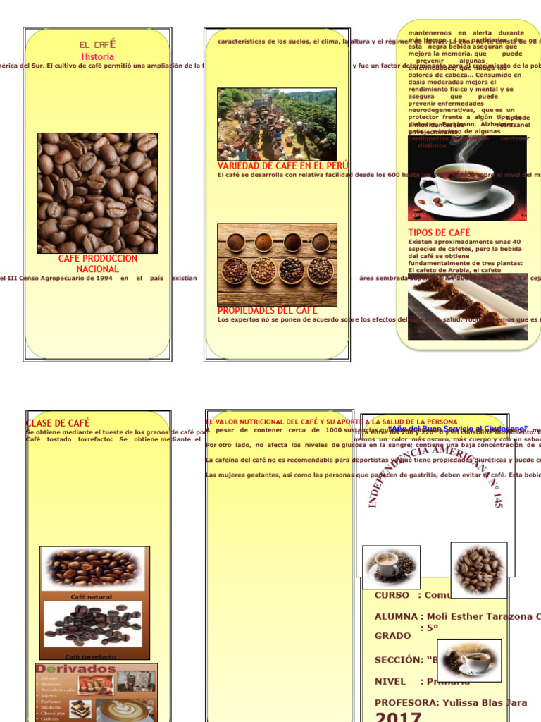 421766442 Triptico Cafe Docx | PDF | café | Bebida