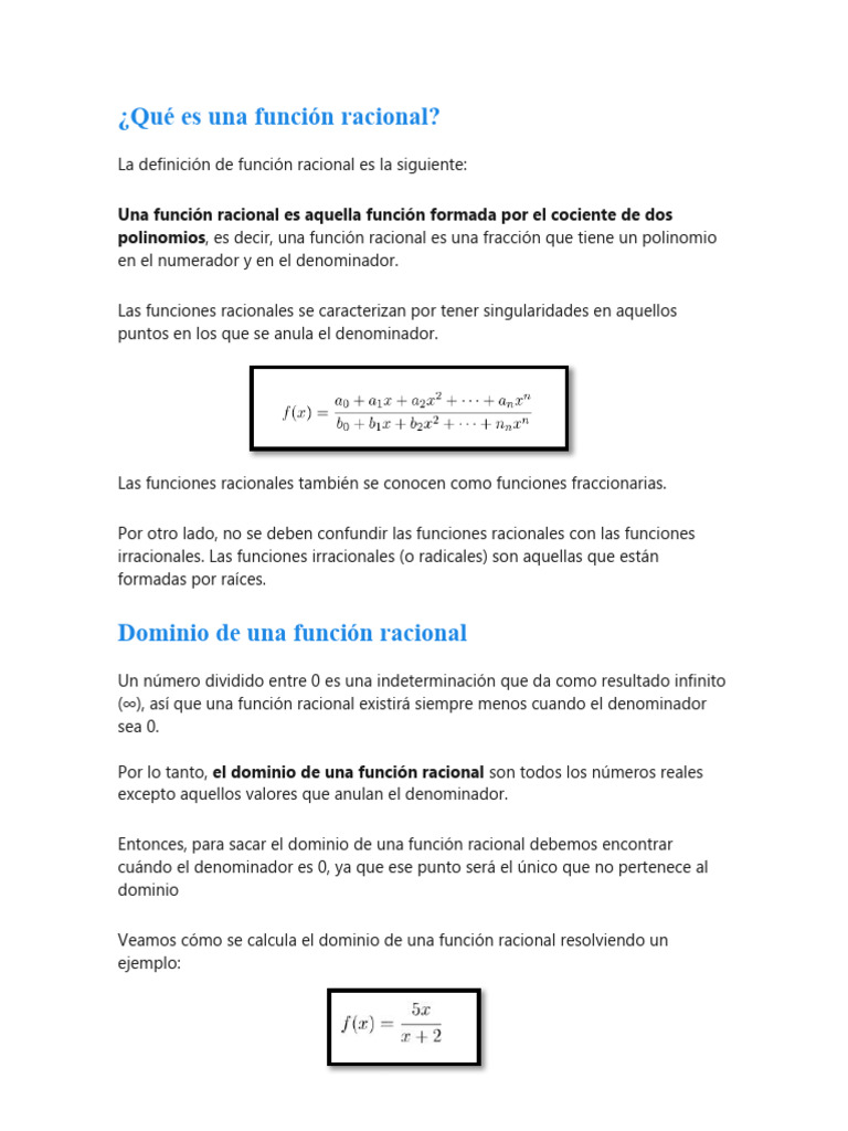 Función Racional | PDF