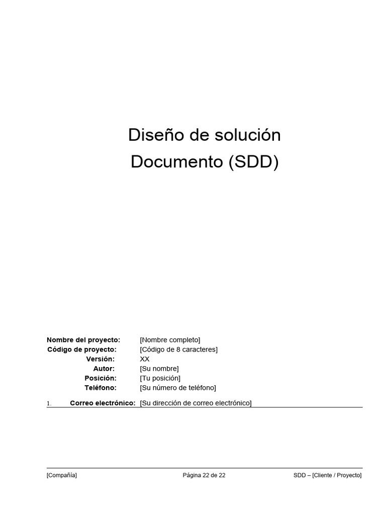 03 - SDD - Documento de Diseño de Solución | PDF