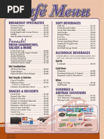 Amtrak Auto Train Cafe Menu Options | PDF | Drink | Foods