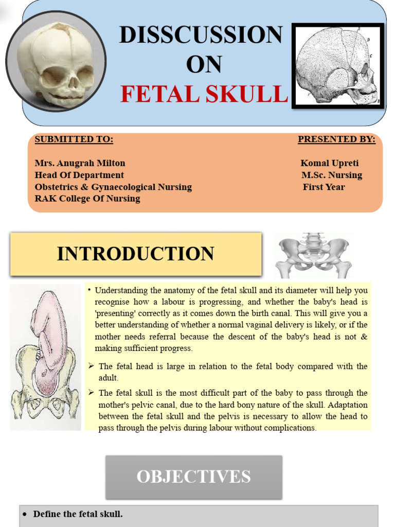FETAL SKULL PPT by Komal upreti | PDF | Skull | Anatomy