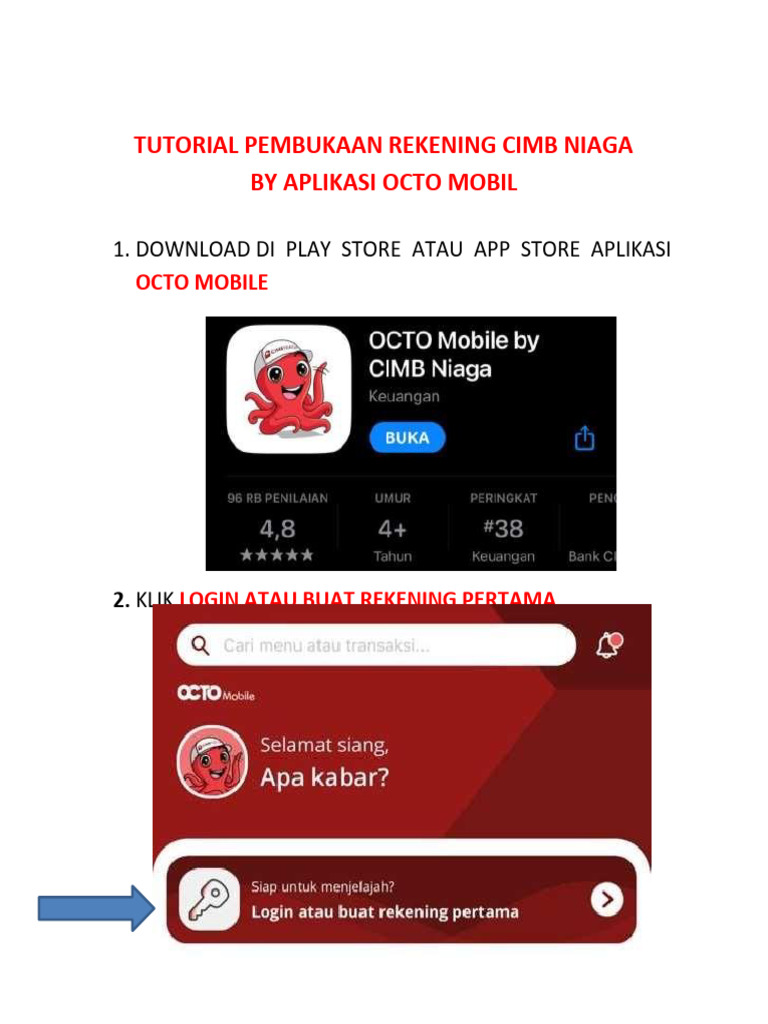 Panduan Registrasi Octo Mobile | PDF