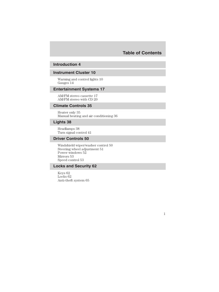 Vehicle Controls & Features Guide | PDF
