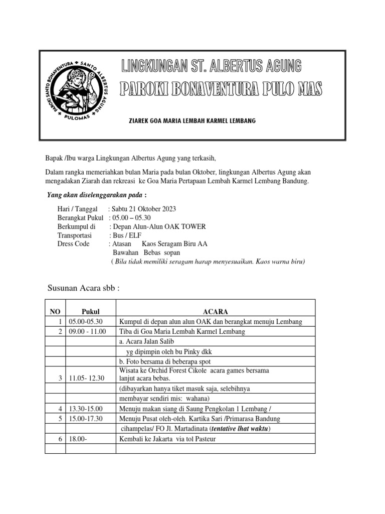 Ziarek Lingkungan Albertus Agung | PDF