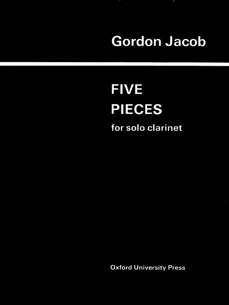 Jacob - 5 Pieces for Solo Clarinet | PDF