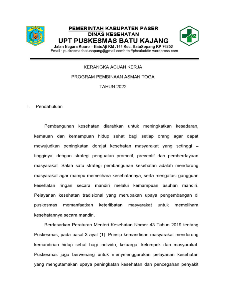 Kak Asman Toga Tahun 2022 | PDF