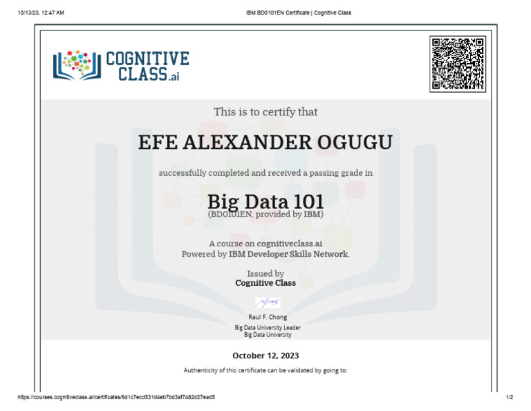 IBM Big Data 101 Certification | PDF | Computers