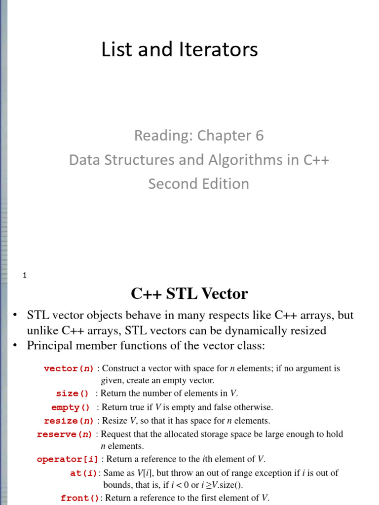 Lec15. Containers, Iterators, Sequence | PDF | C++ | Pointer (Computer Programming)